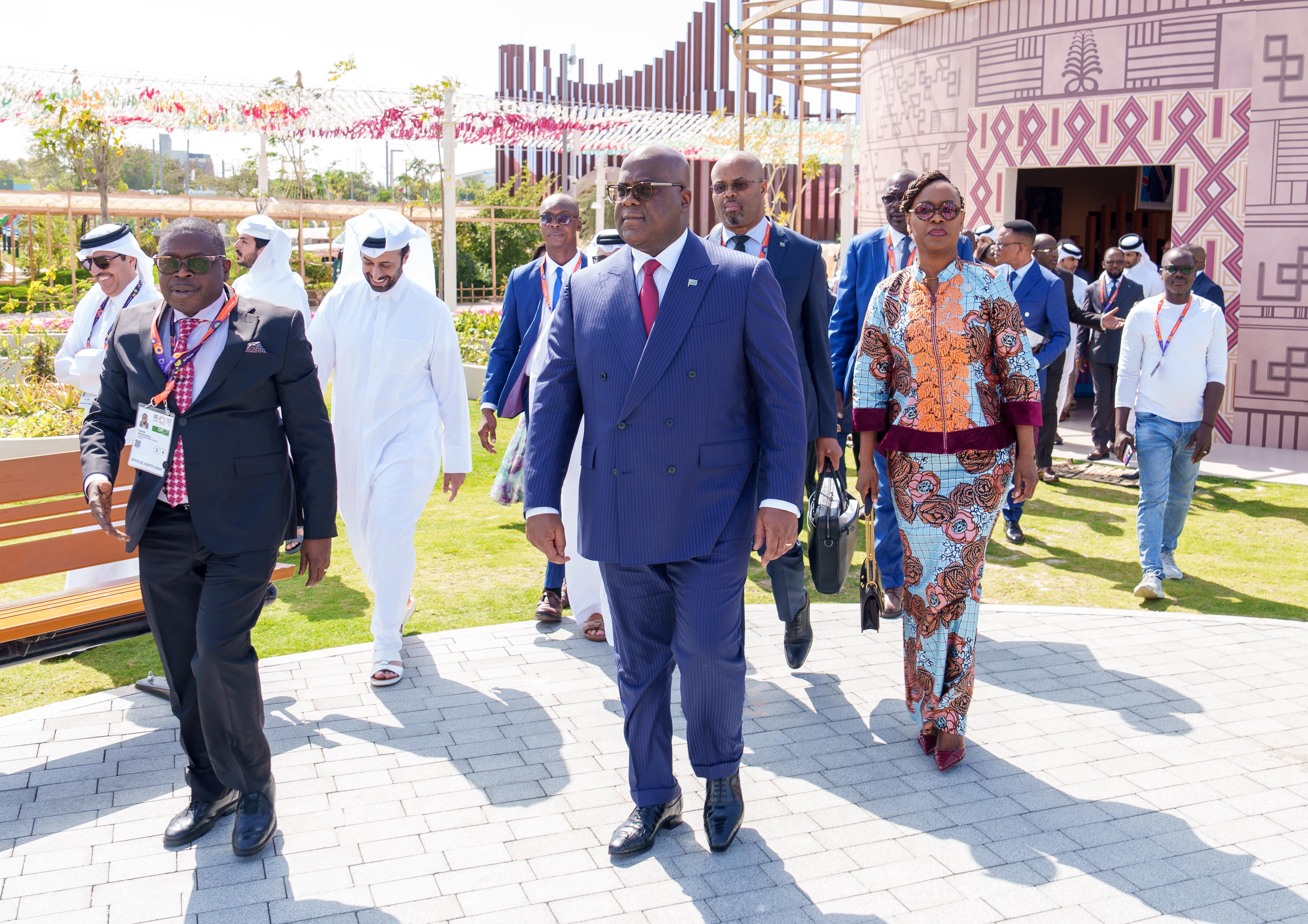 Qatar : Le Président Félix Tshisekedi a Inauguré la journée de la Rdc à ...
