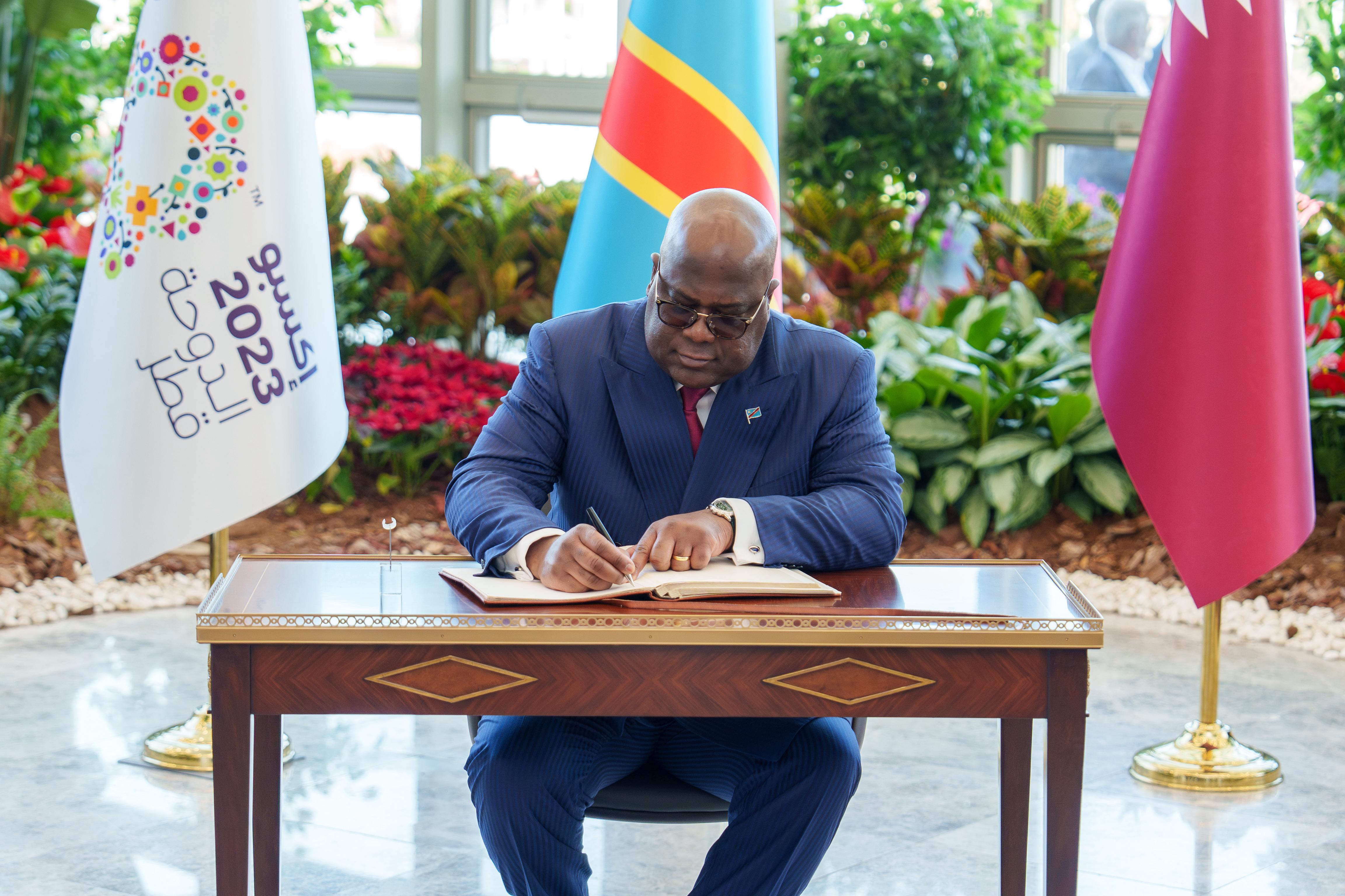 Qatar : Le Président Félix Tshisekedi a Inauguré la journée de la Rdc à ...